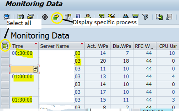 how to review job running history; sm50 work process over view history ...
