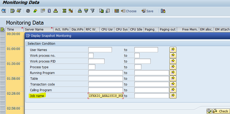how to review job running history; sm50 work process over view history ...